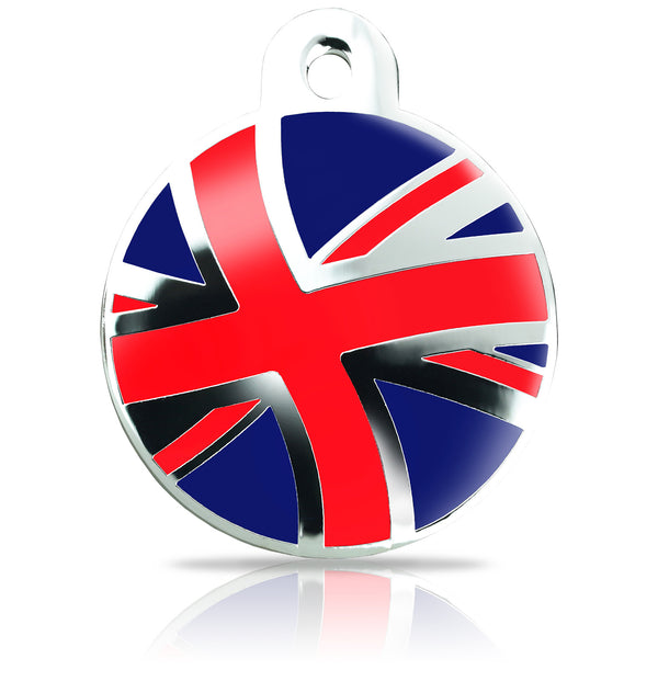 TaggIT Engraving Patriot Union Jack Flag Large Disc iMarc Pet Tag