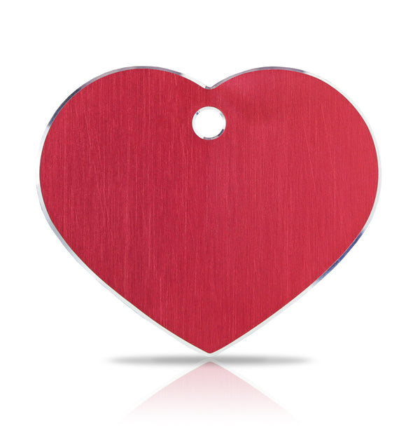 TaggIT Engraving Hi-Line Red Large Heart Aluminium iMarc Pet Tag